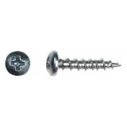 #10 x 1" Pan Head, Phillips Drive Recess, Deep Thread, Nickel ...