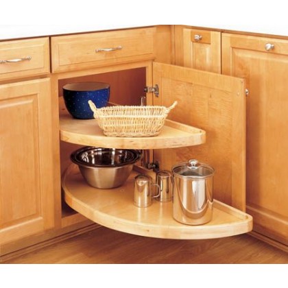 32" Double Half Moon Shelf (Wood) - Pivot and Slide, 4WLS882-32-570 ...