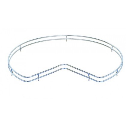 32" Kidney Lazy Susan Fence Rail (Chrome), 5LSF432-CR / 5LSF432-8CR (8 ...