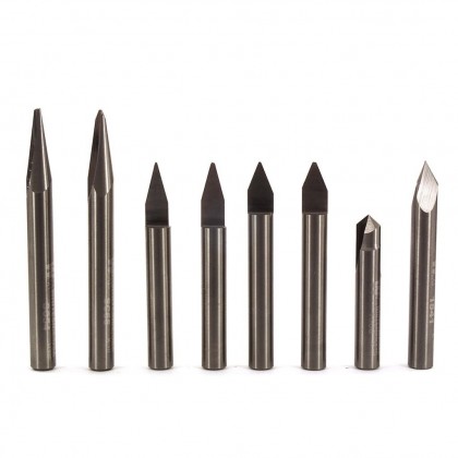 8pc. CNC Engraving Bit Set (1/4" Shank), 708 (Whiteside Machine)