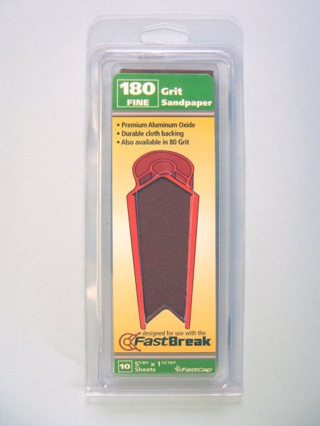 Fast Break Sandpaper (180 Grit), FB.180GRIT.10PC (Fast Cap)